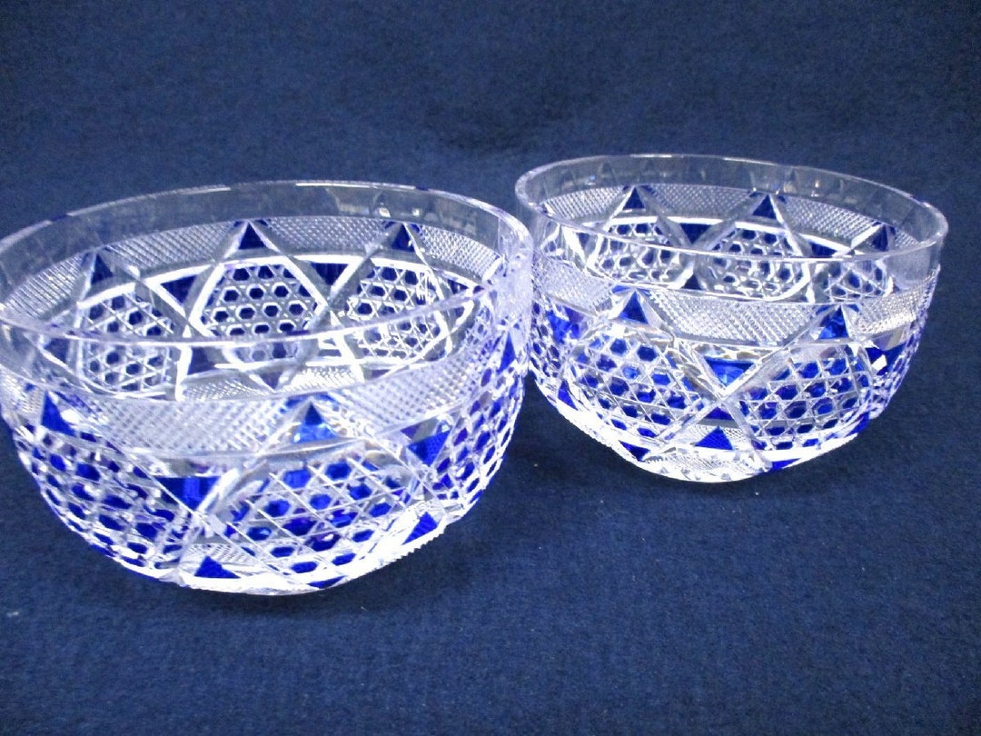 Gorgeous Crystal Glass Kiriko Small Bowl Set of 2 Kitchen Bowls ...