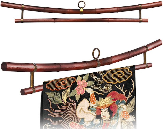 60" Kimono Display Rod Wooden Hanger Pole for Japanese Kimono Haori ...