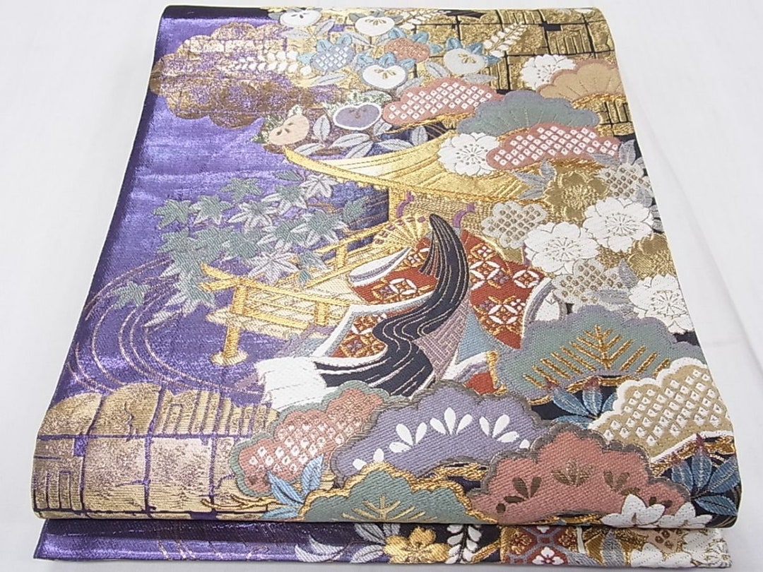 Six-pattern Bag Obi Karaori Juni-hitoe Gold and Silver Thread Special ...