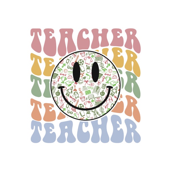 Teacher Smiley Face - Etsy