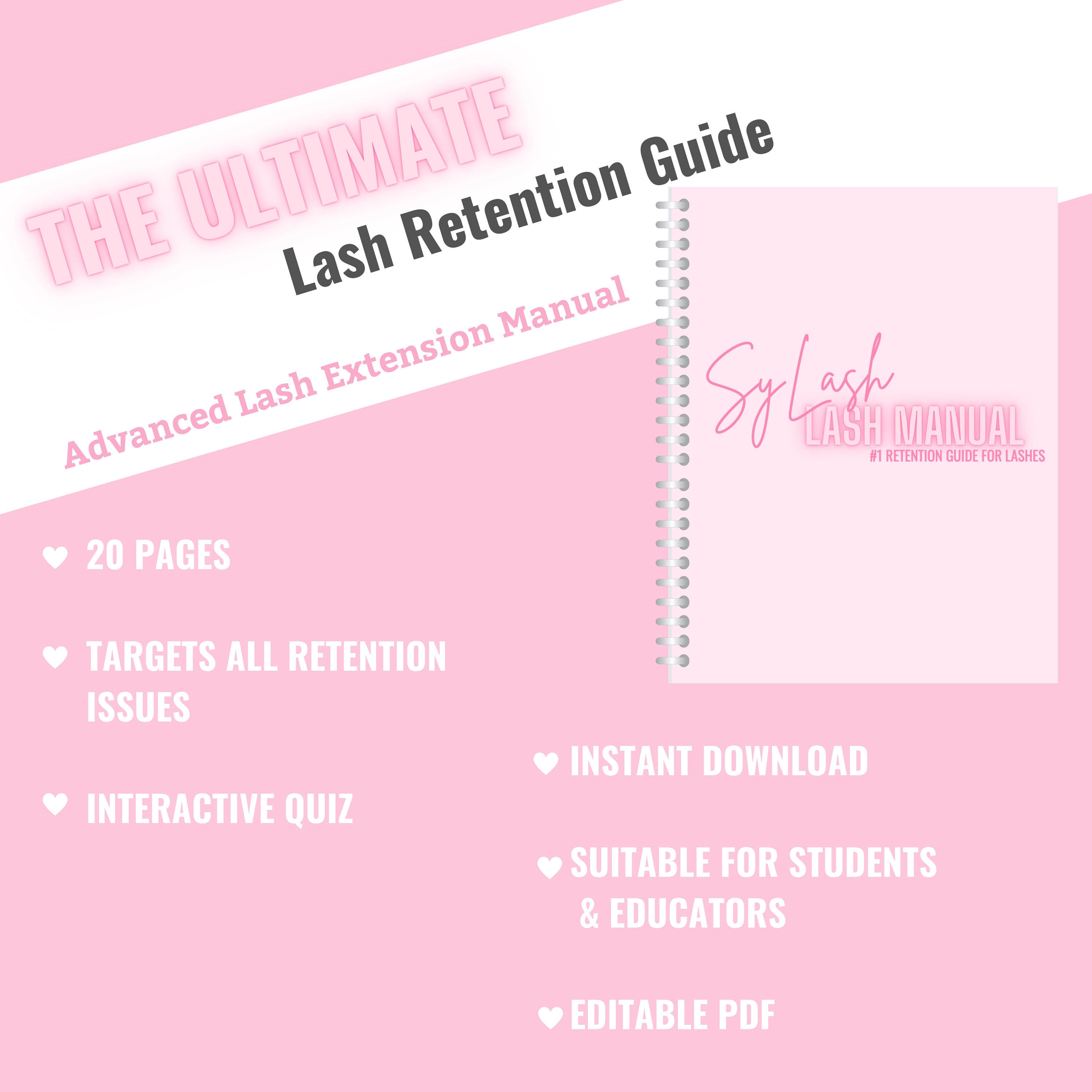 The Ultimate Lash Retention Manual - Editable Instant Download PDF - Etsy