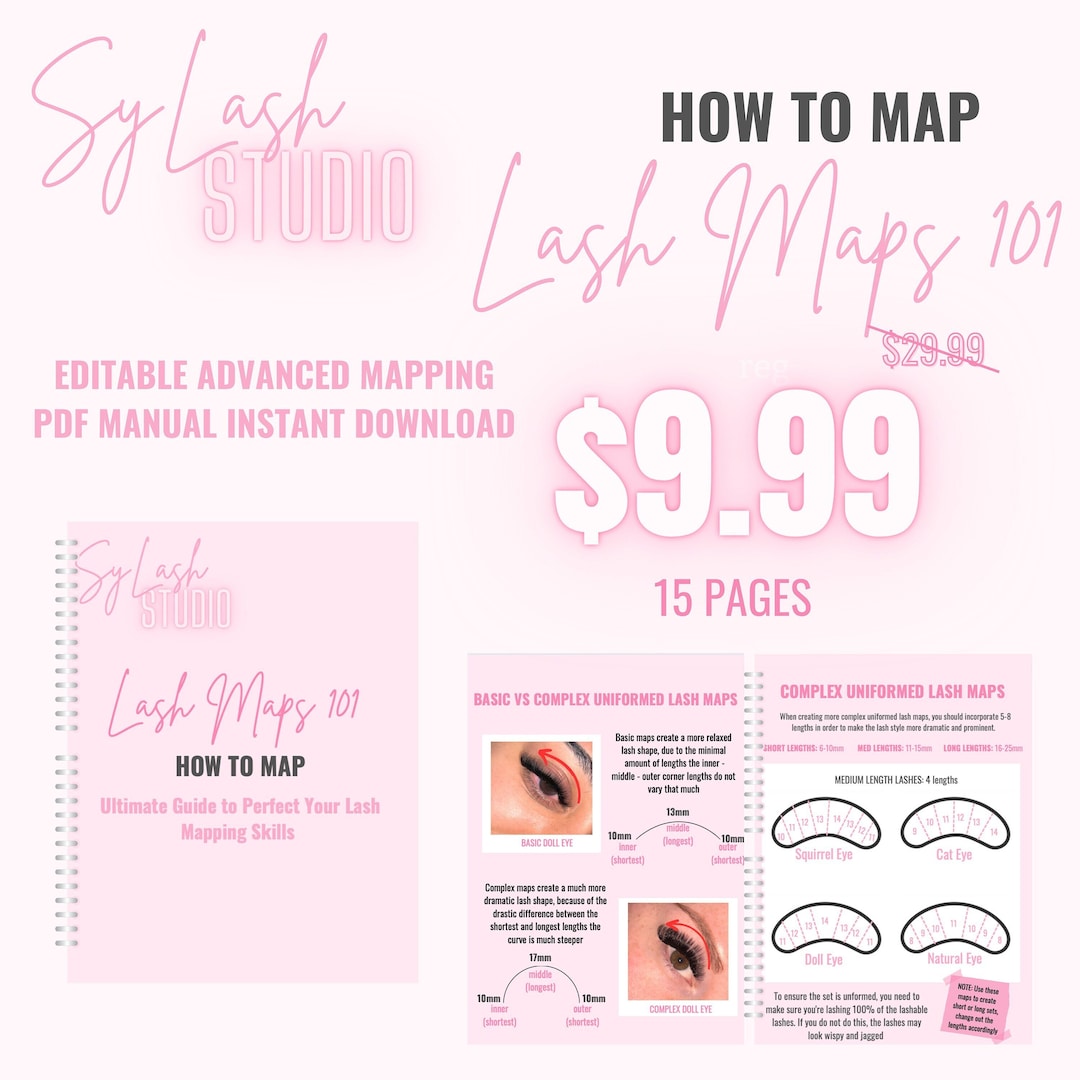 Ultimate Guide to Perfecting Lash Maps - Editable Instant Download ...