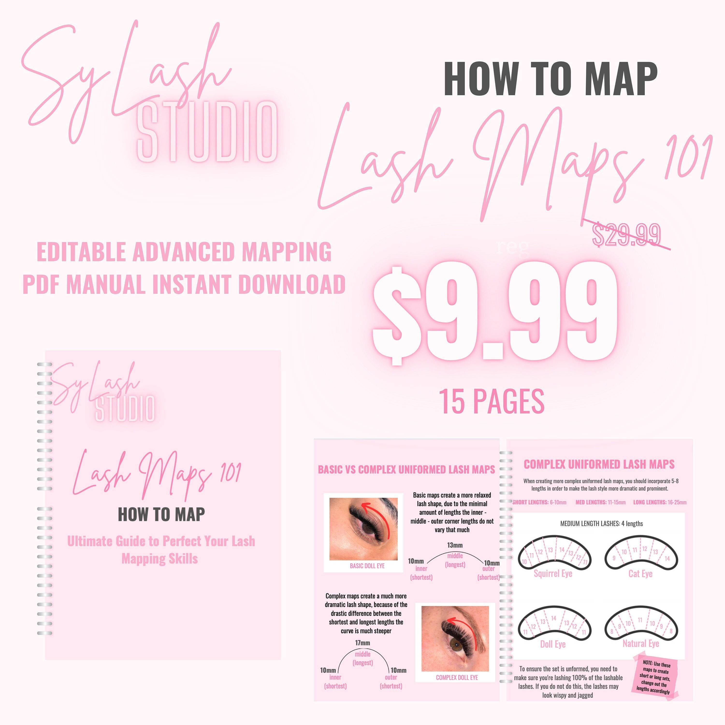 Ultimate Guide to Perfecting Lash Maps - Editable Instant Download ...