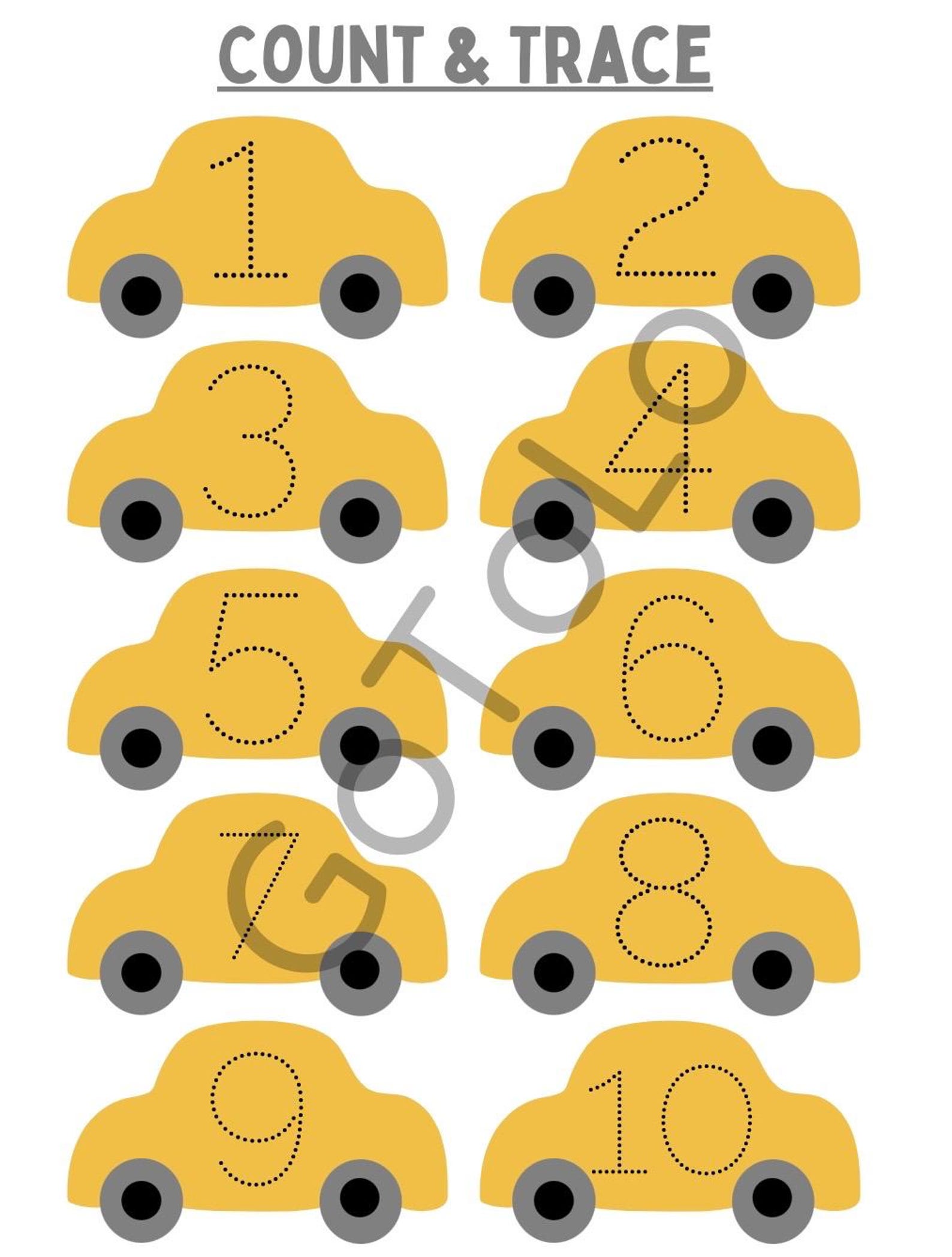 Count & Trace Cars - Etsy