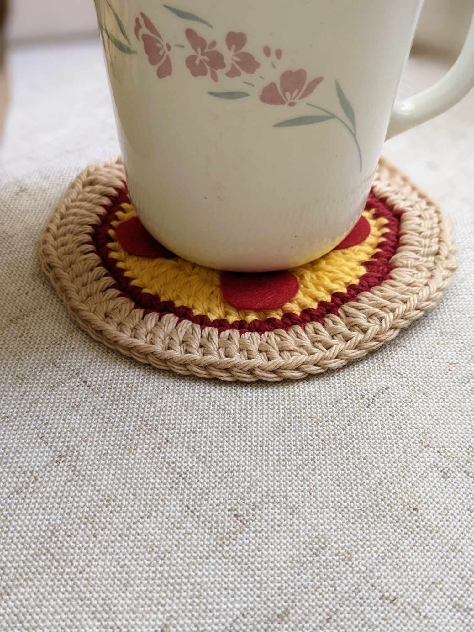 Fun Pizza Coasters/ Crochet Coaster/ Set of 4/ Cotton Coasters - Etsy