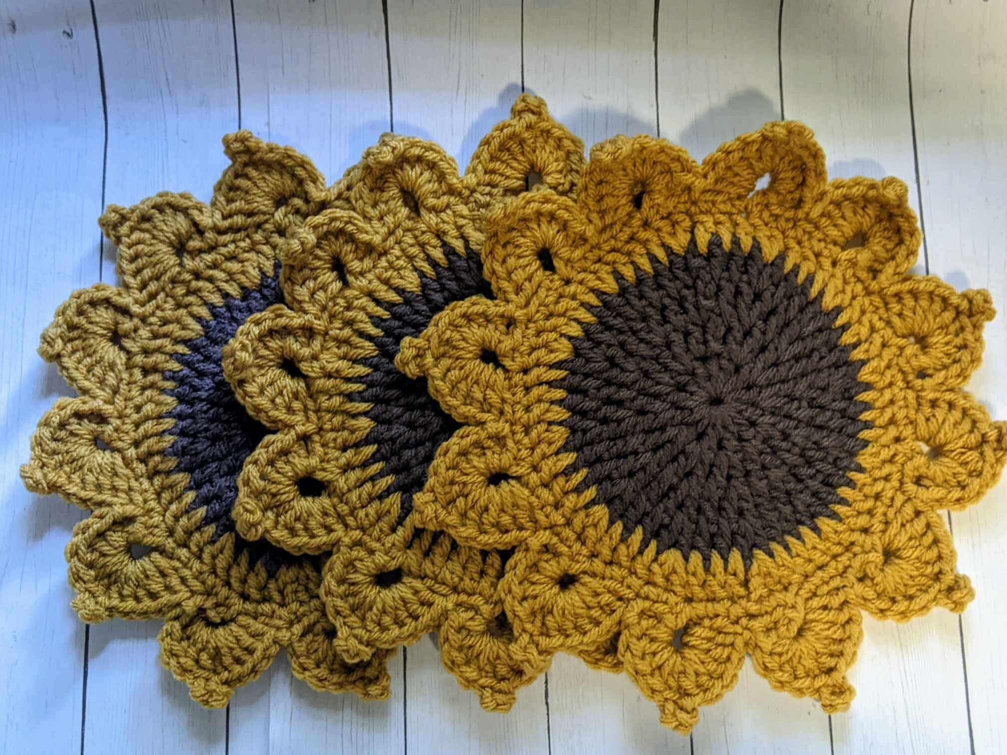 Crochet Sunflower Doily/ Sunflower Decoration/sunflower Gift - Etsy