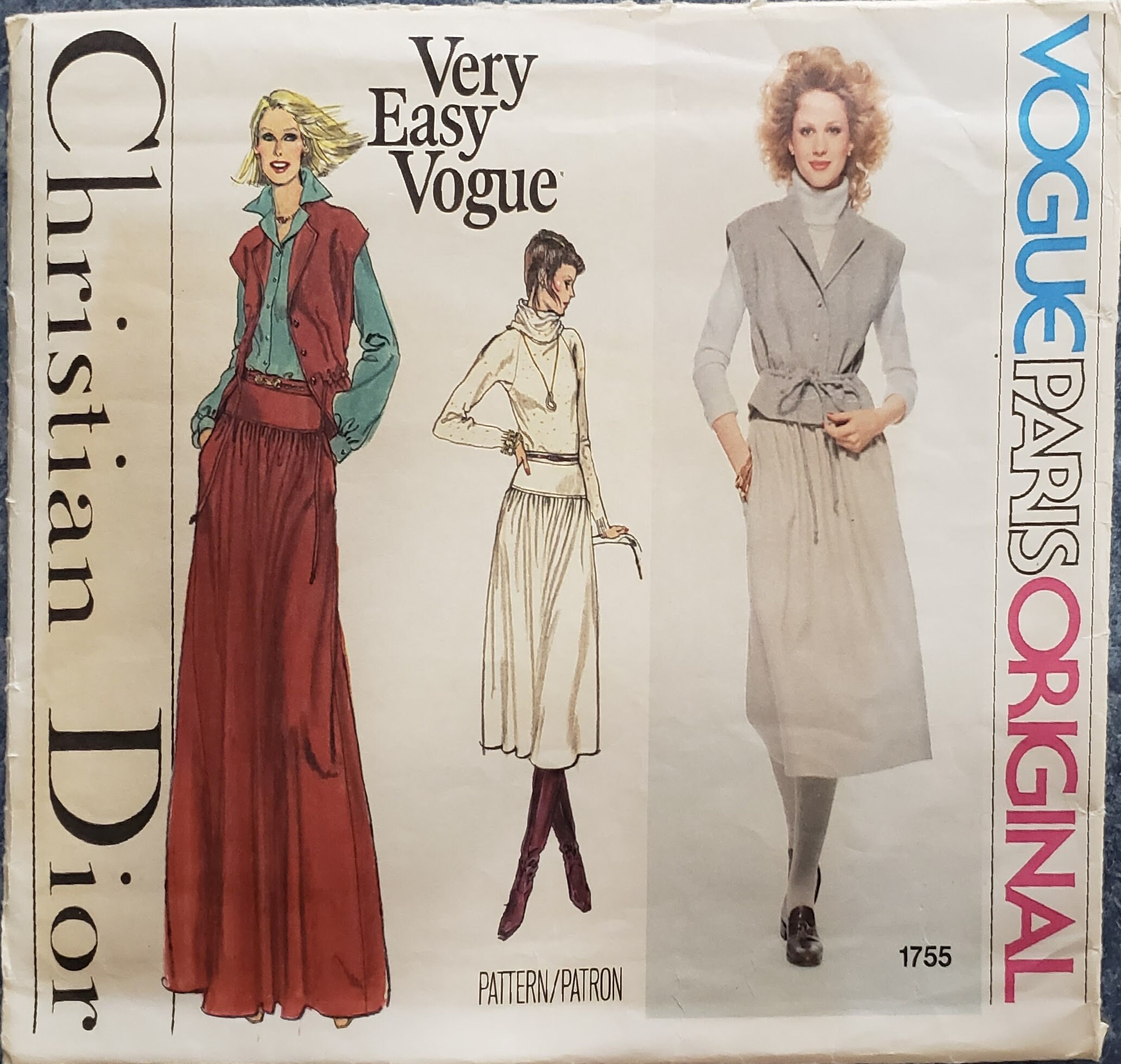 Vogue 1755 Christian Dior Sewing Pattern 1970s Vintage - Etsy