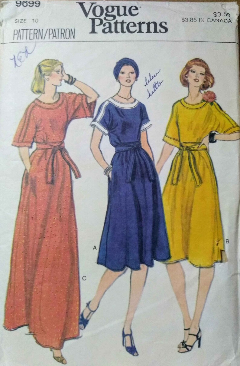 Vogue 9699 Sewing Pattern 1970s Vintage - Etsy Vogue 9699 Sewing Pattern 1970s Vintage - Etsy