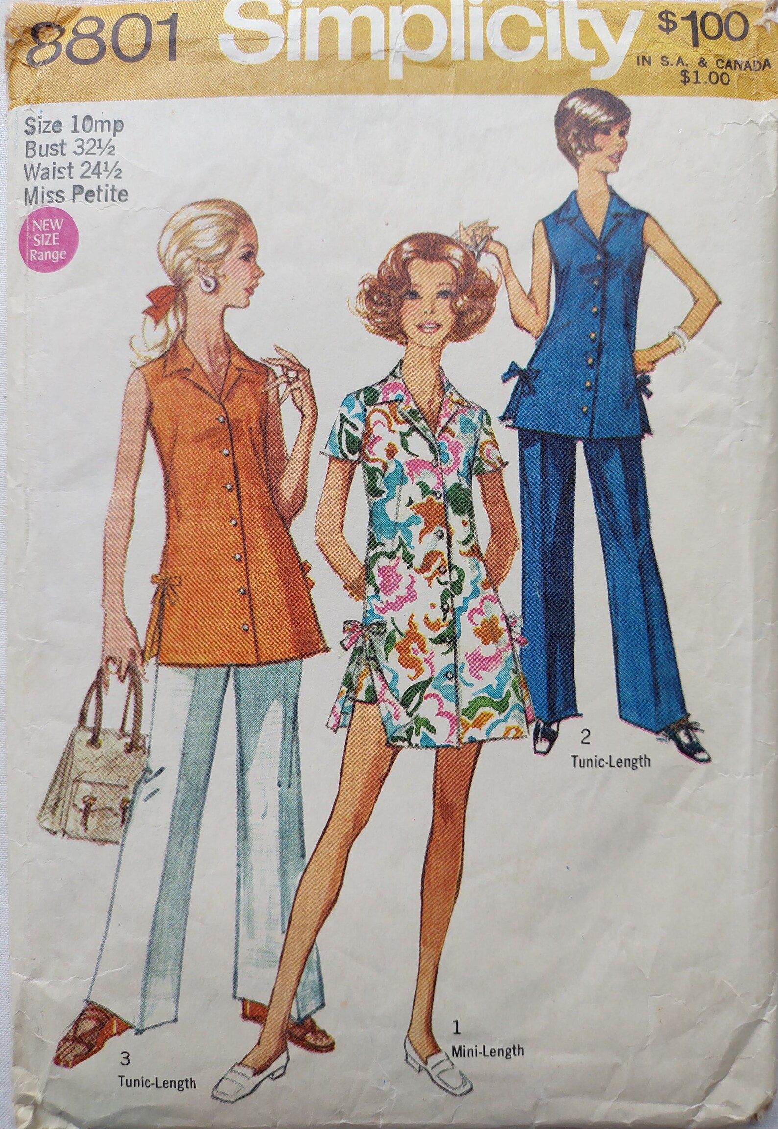 1970s Vintage Simplicity 8801 Sewing Pattern - Etsy