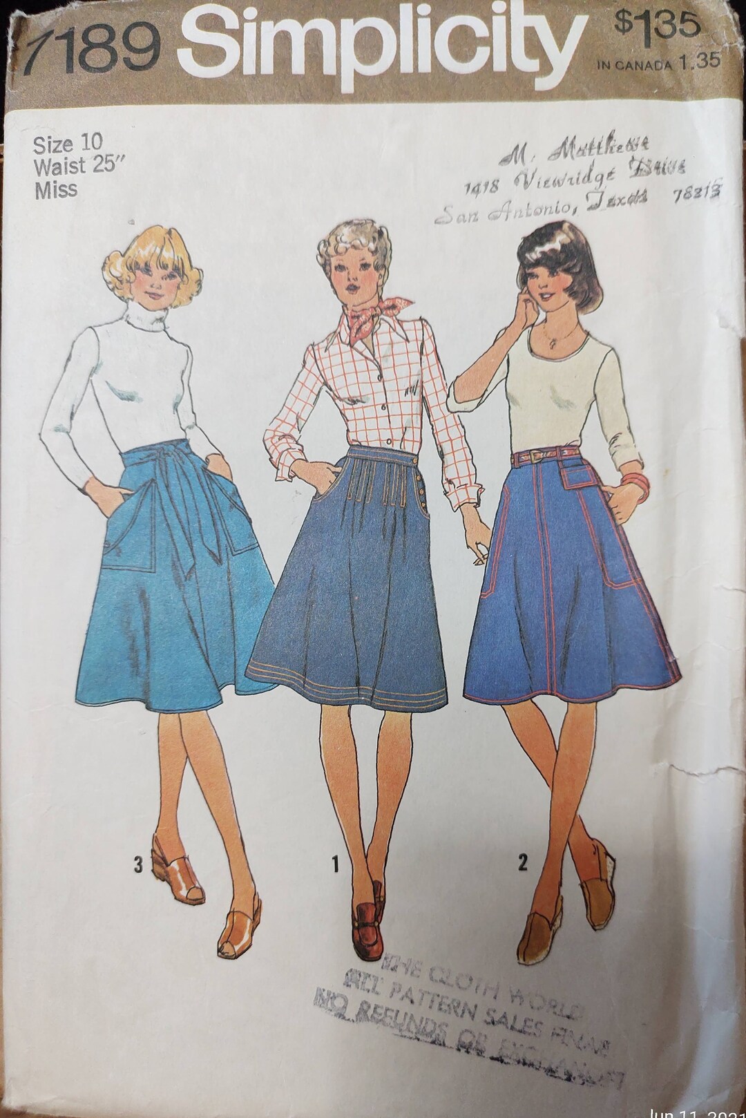 1970s Vintage Simplicity 7876 Sewing Pattern - Etsy