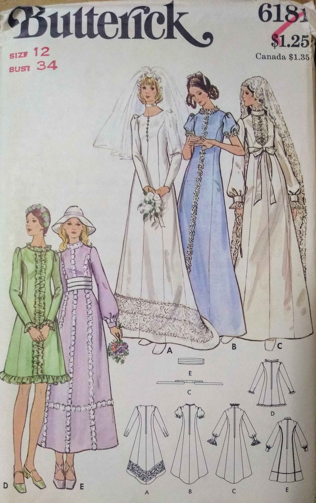 Vintage Butterick 6181 Sewing Pattern - Etsy