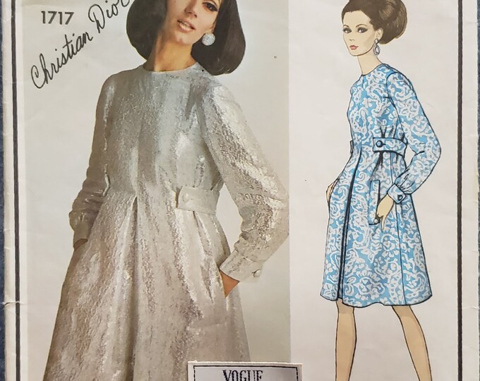 Vogue 1717- Christian Dior Factory Folded Sewing Pattern - Vintage ...