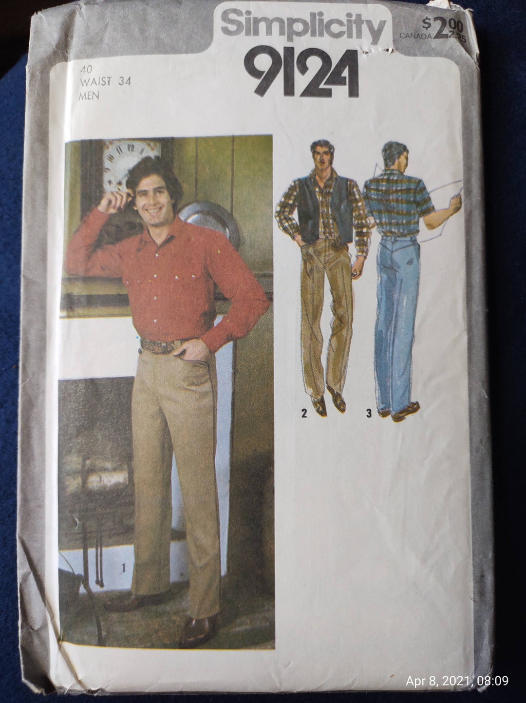 Simplicity 9124 Sewing Pattern 1970s Vintage - Etsy