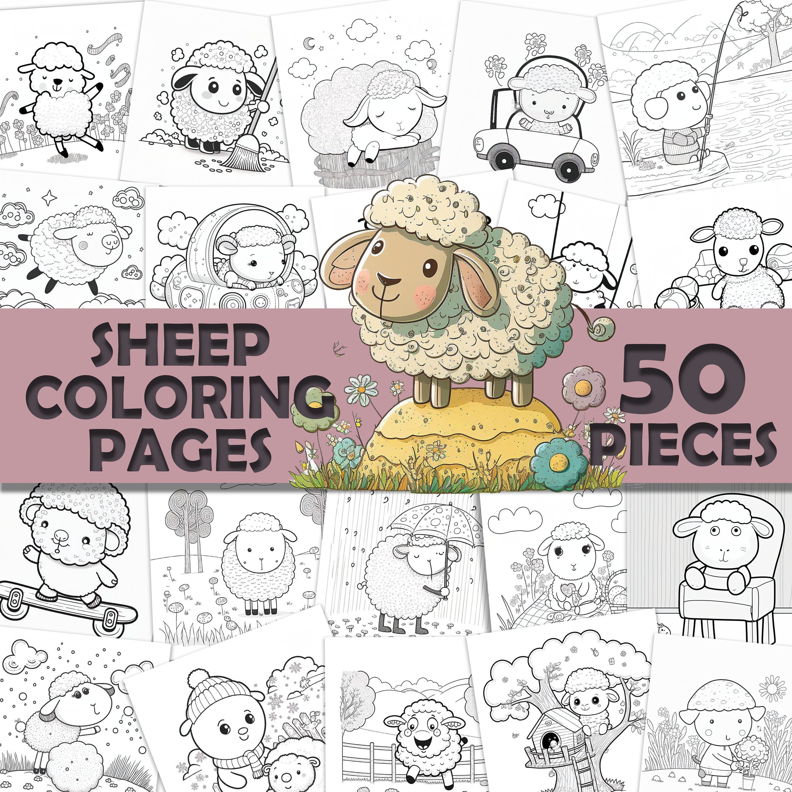 Sheep Coloring Pages