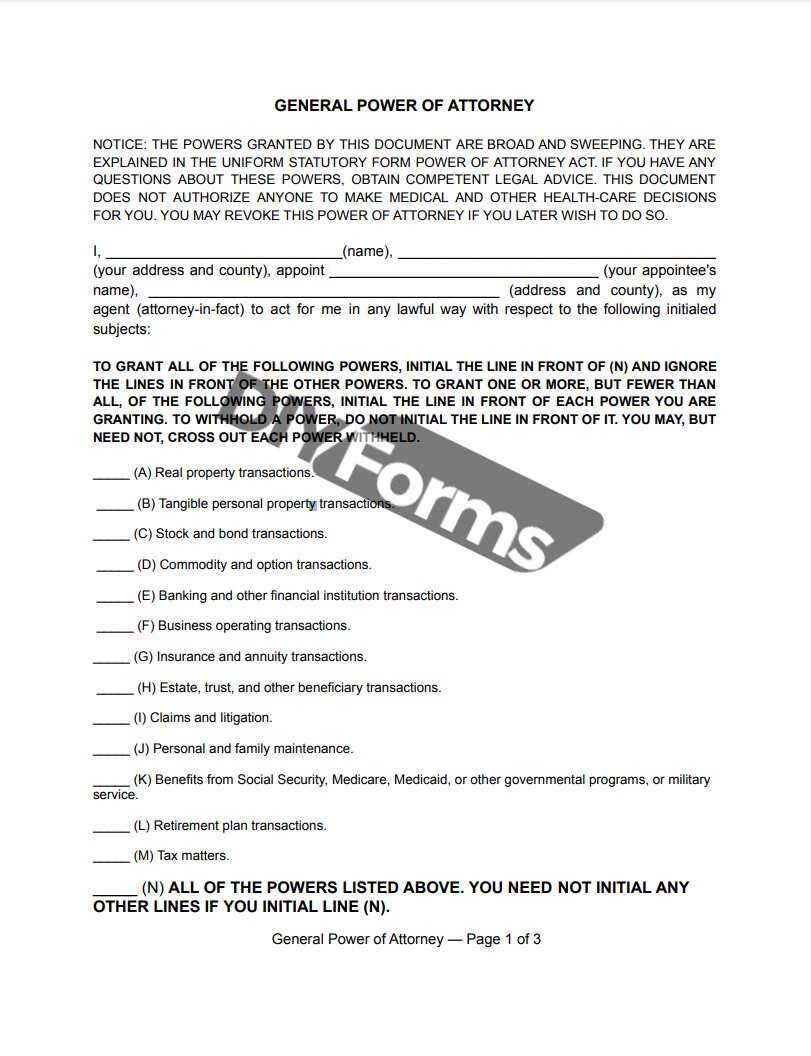 Comprehensive DIY General Power of Attorney Kit – Secure Your Affairs ...
