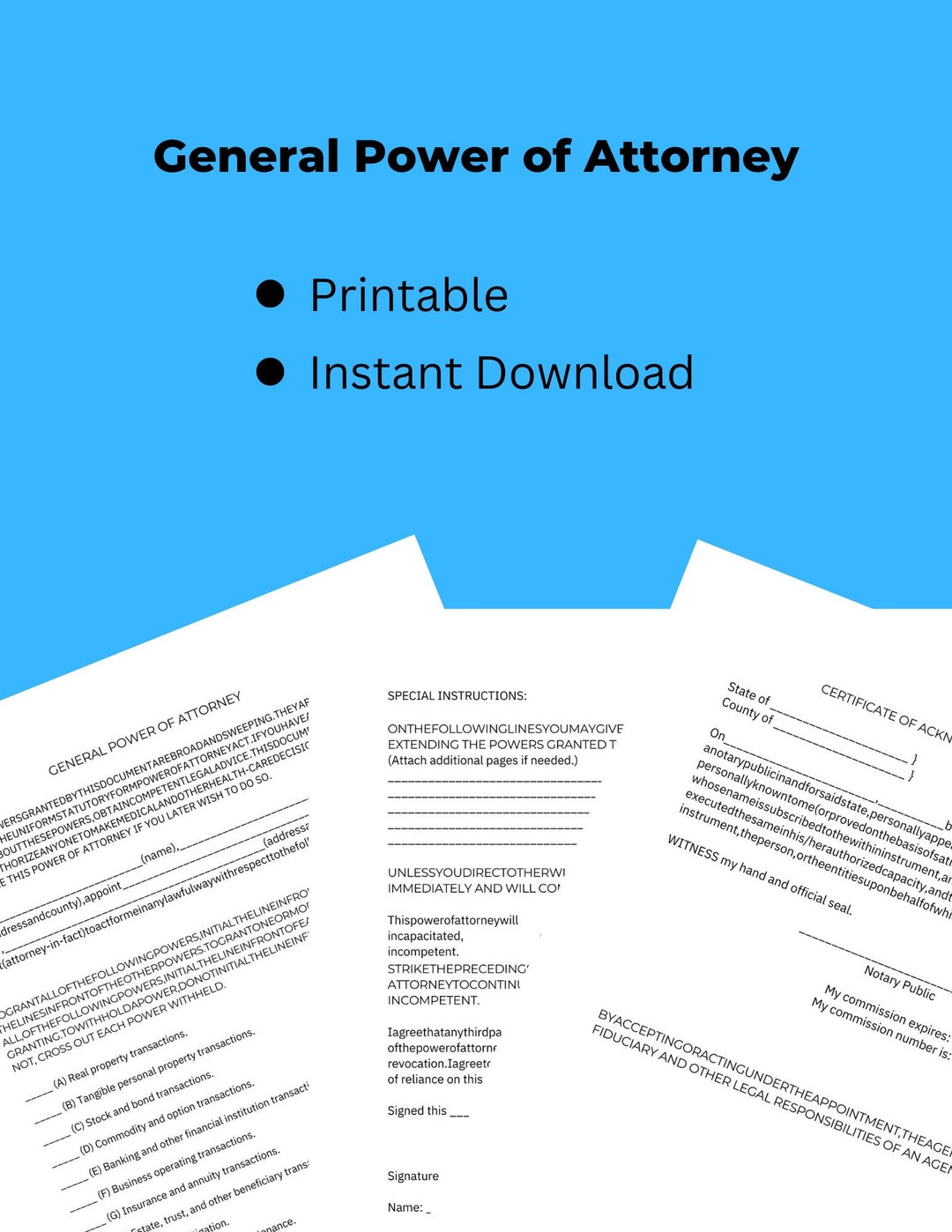 Comprehensive DIY General Power of Attorney Kit – Secure Your Affairs ...