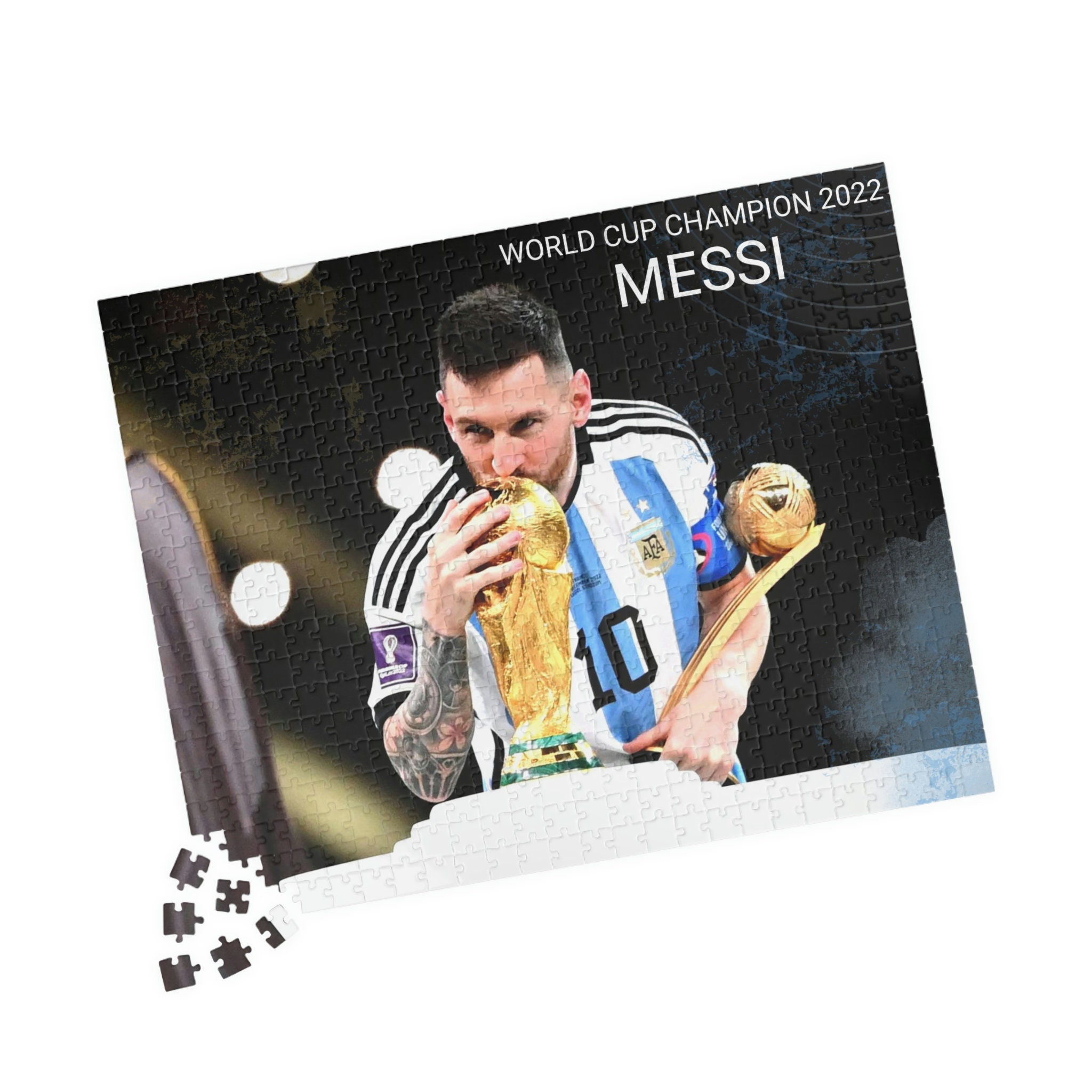 Messi Kissing the Cup Puzzle- Argentina World Cup Champion 2022- Messi ...
