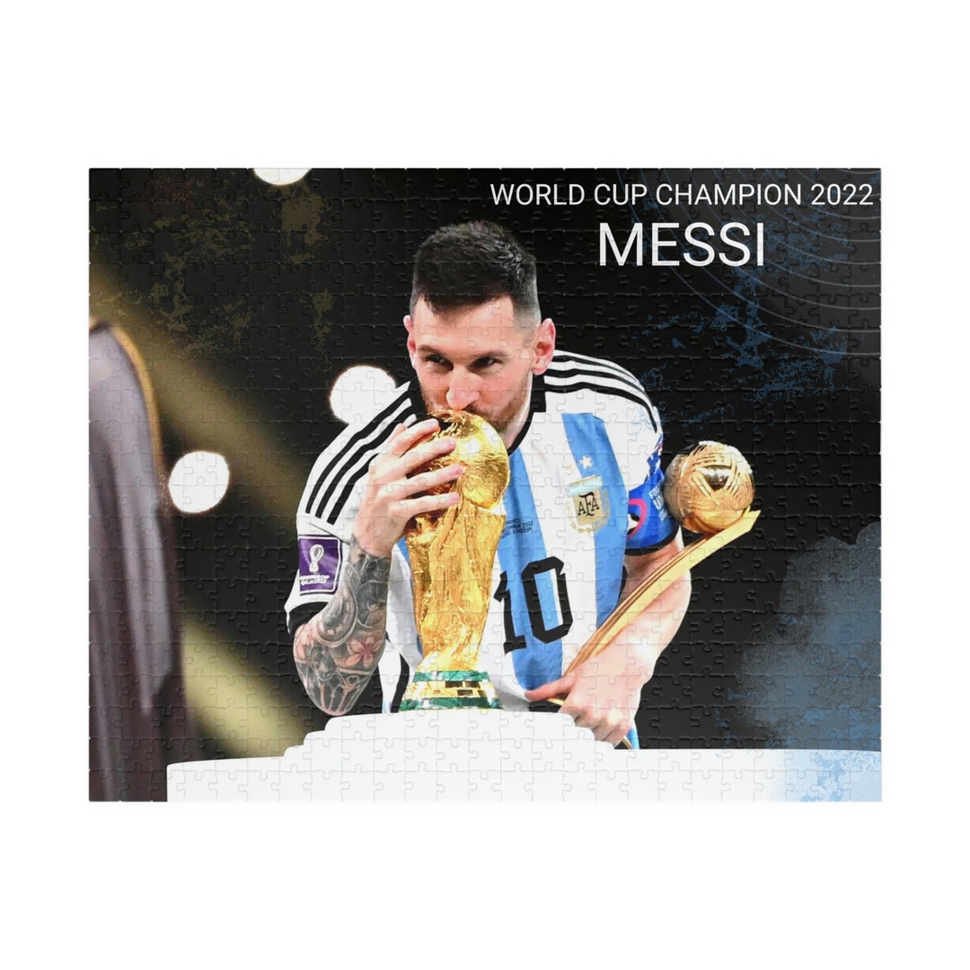 Messi Kissing the Cup Puzzle- Argentina World Cup Champion 2022- Messi ...