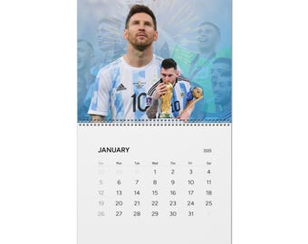 Argentina World Cup Champion Calendar (2025)- Soccer Fan Gift- Messi ...