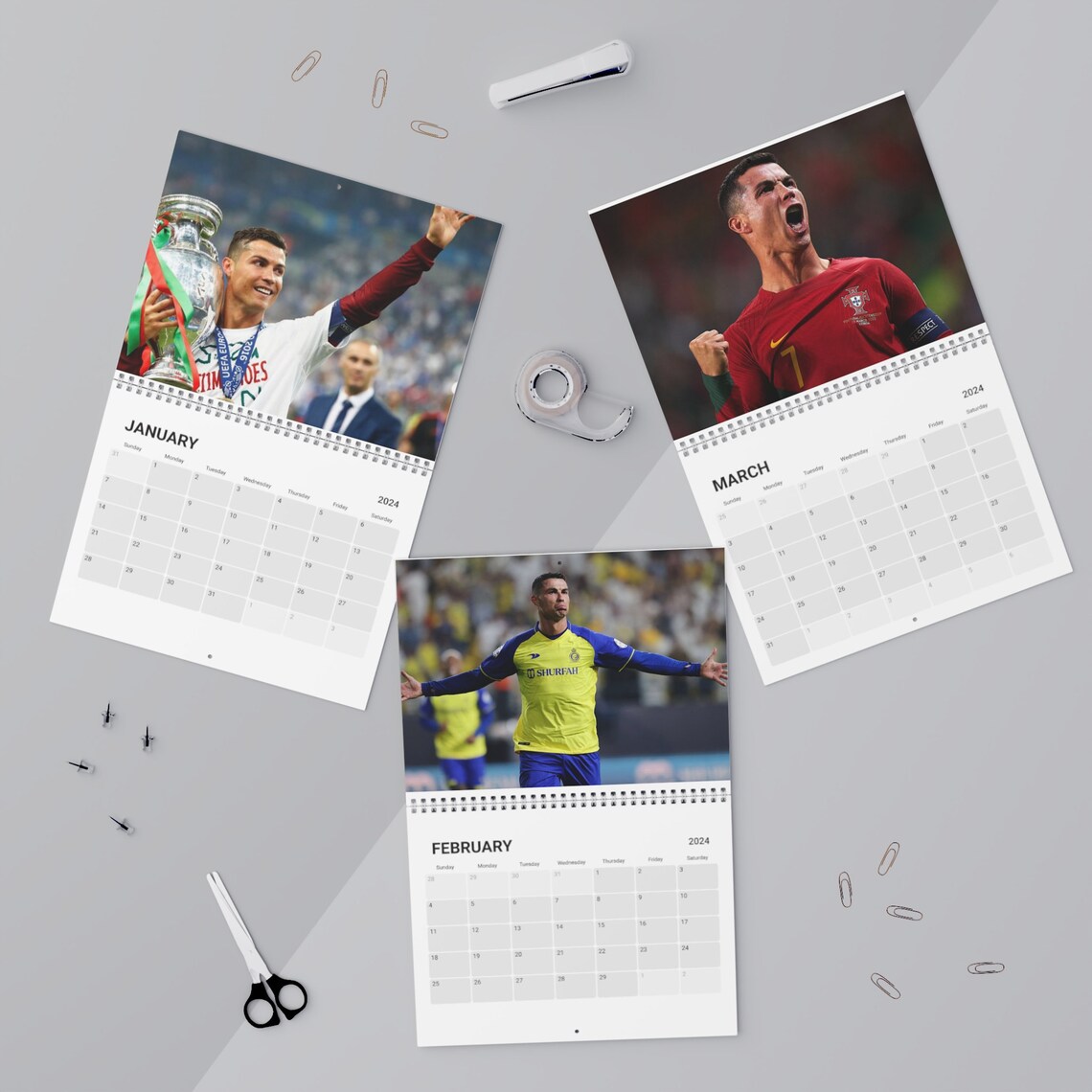 Cristiano Ronaldo Calendar (2024), Cristiano 2024 Calendar - Etsy