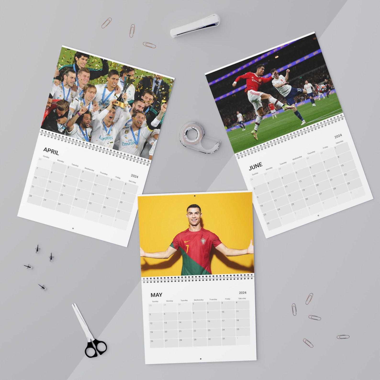 Cristiano Ronaldo 2024 Calendar, CR7 Football Legend - Etsy