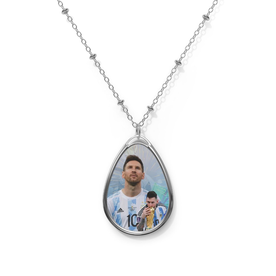 Messi Oval Necklace Perfect Gift for Soccer Fan Wife Perfect Gift for ...