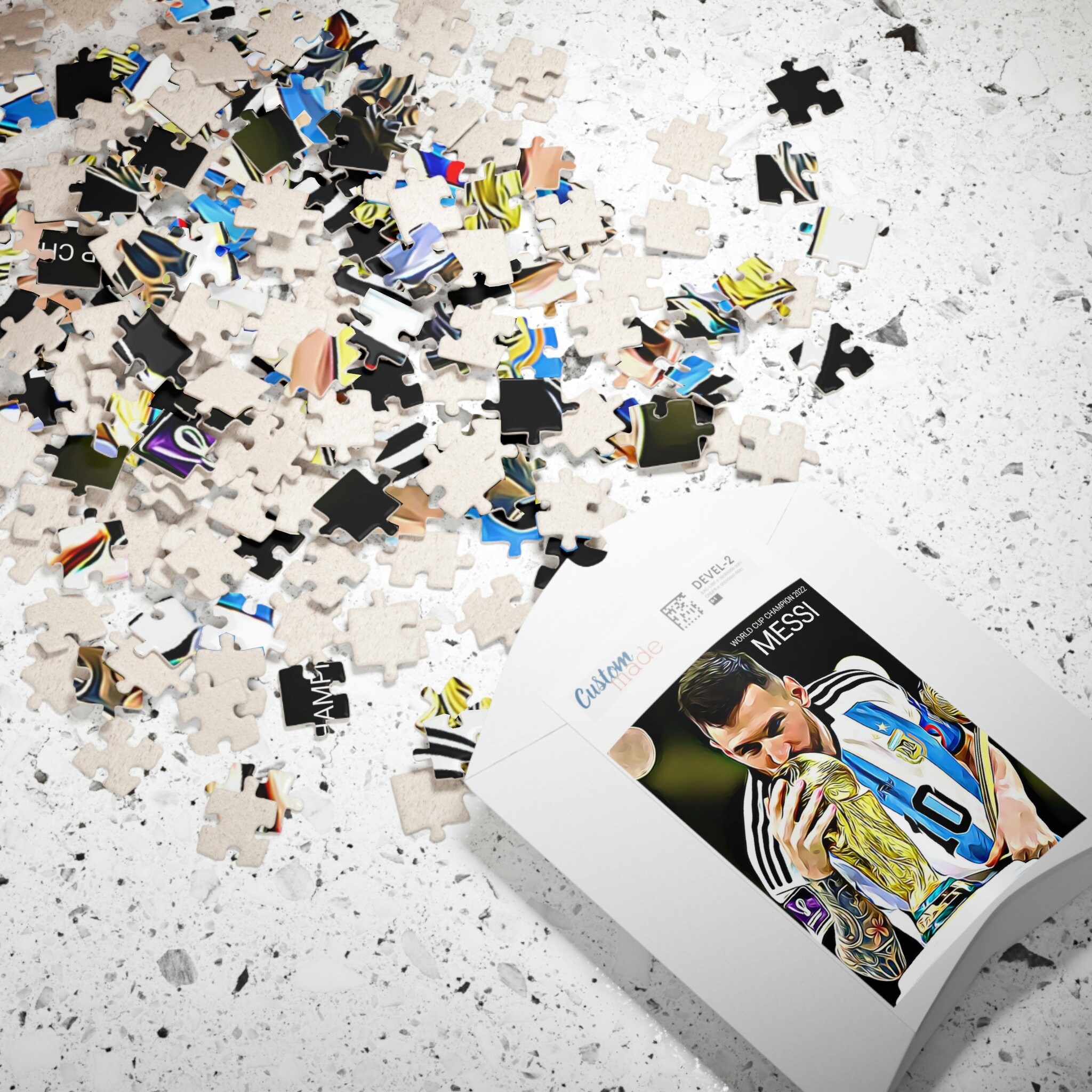 Messi Kissing the Cup Vertical Puzzle Puzzle Over 1000 Pieces Lionel ...