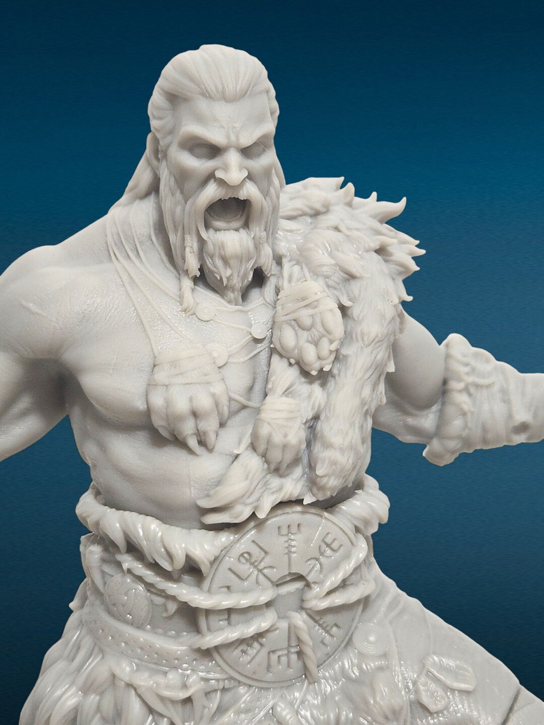 3D Resin Figurine Unpainted | Viking | Freki | Fantasy Figurine | Hobby ...