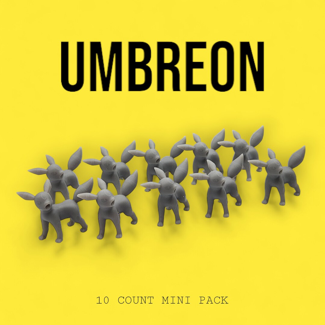Umbreon Mini Figures Set – 10 Pack 1″ | 3D Printed Pokemon-inspired ...