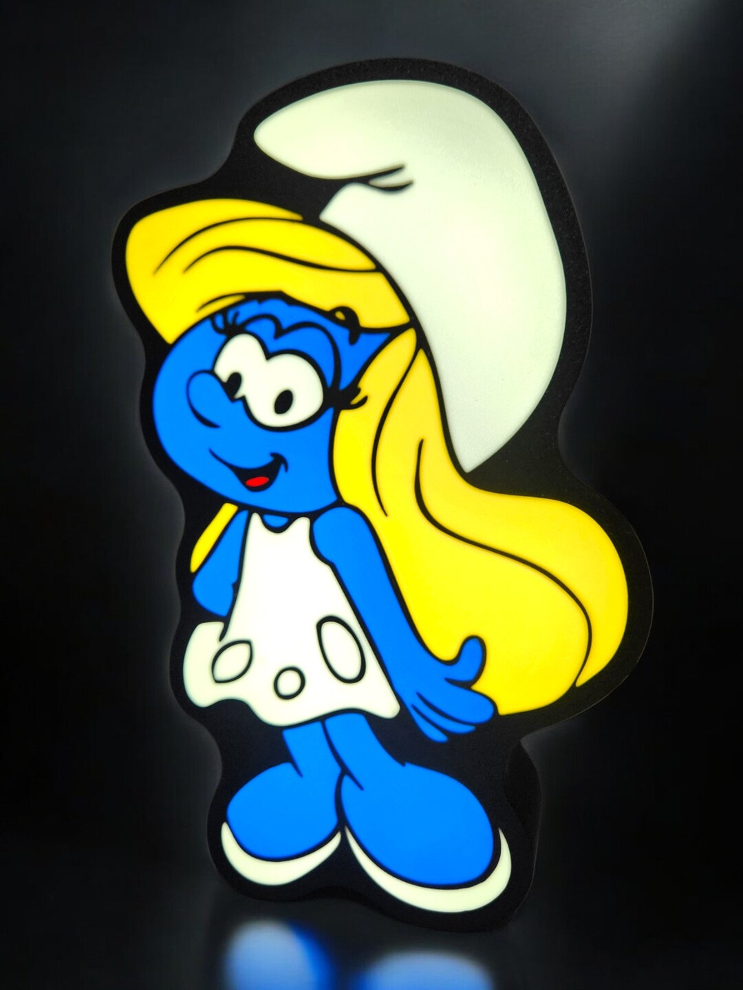 Smurfette 3D Printed LED Lamp Fan Art Smurfs Home Decor LED Lamp - Etsy