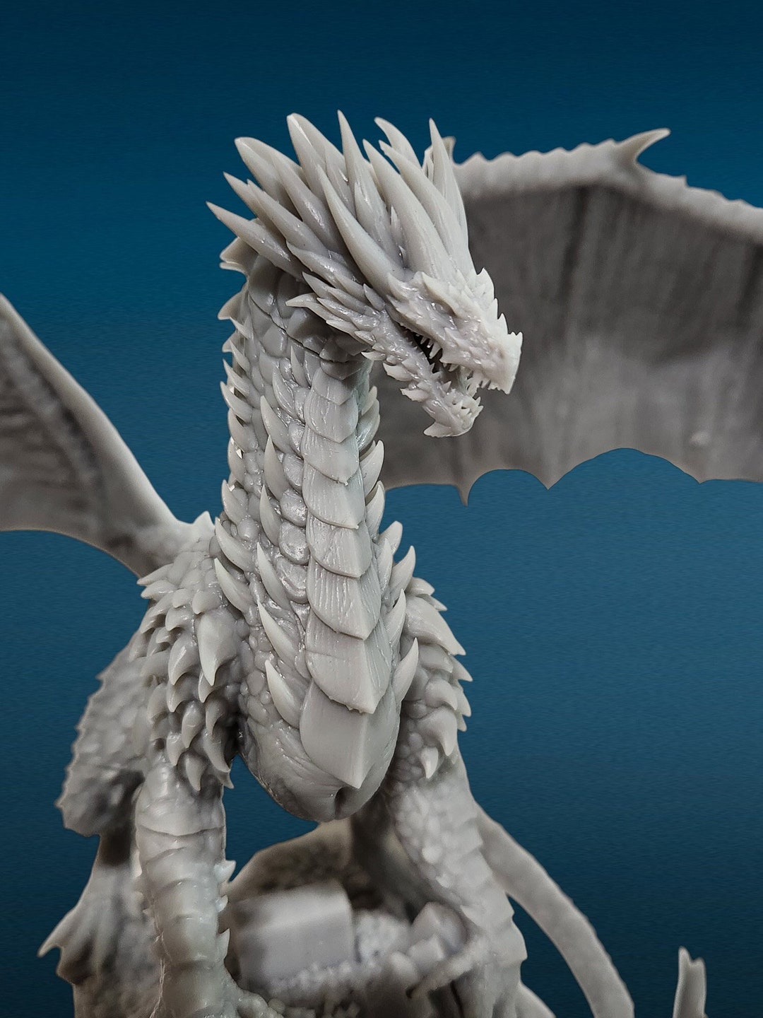 3D Resin Figurine Unpainted | Dragon | Brazatul | Fantasy Figurine ...