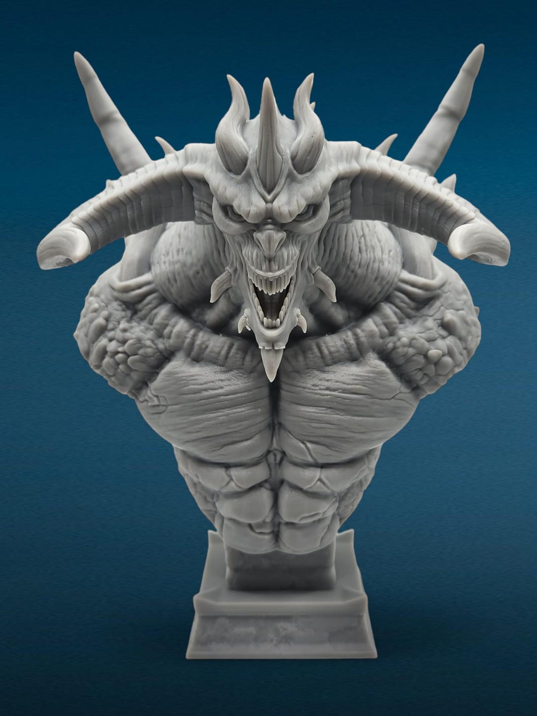 3D Resin Figurine Unpainted | Diablo Bust | Fan Art | Fantasy Figurine ...