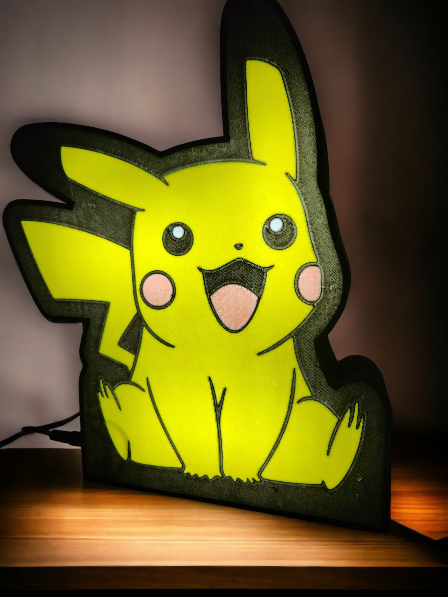 Pikachu Table Lamp Pokemon Lamp Kids Room Game Room - Etsy