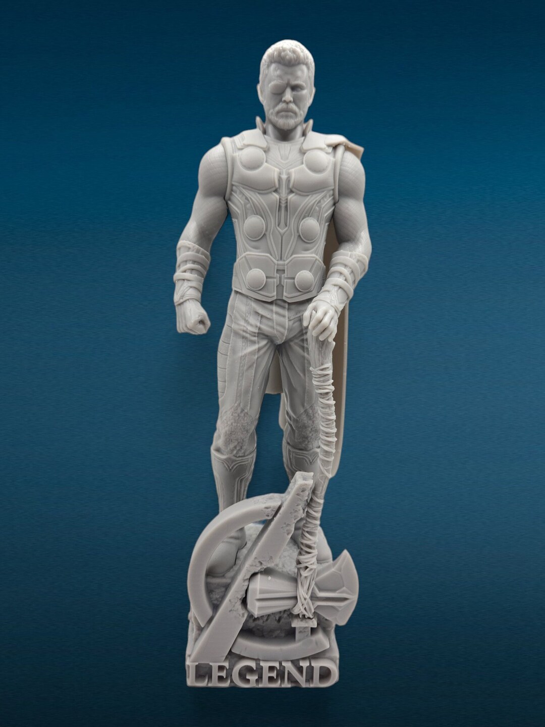 3D Resin Figurine Unpainted | Thor With Stormbreaker | Fan Art ...