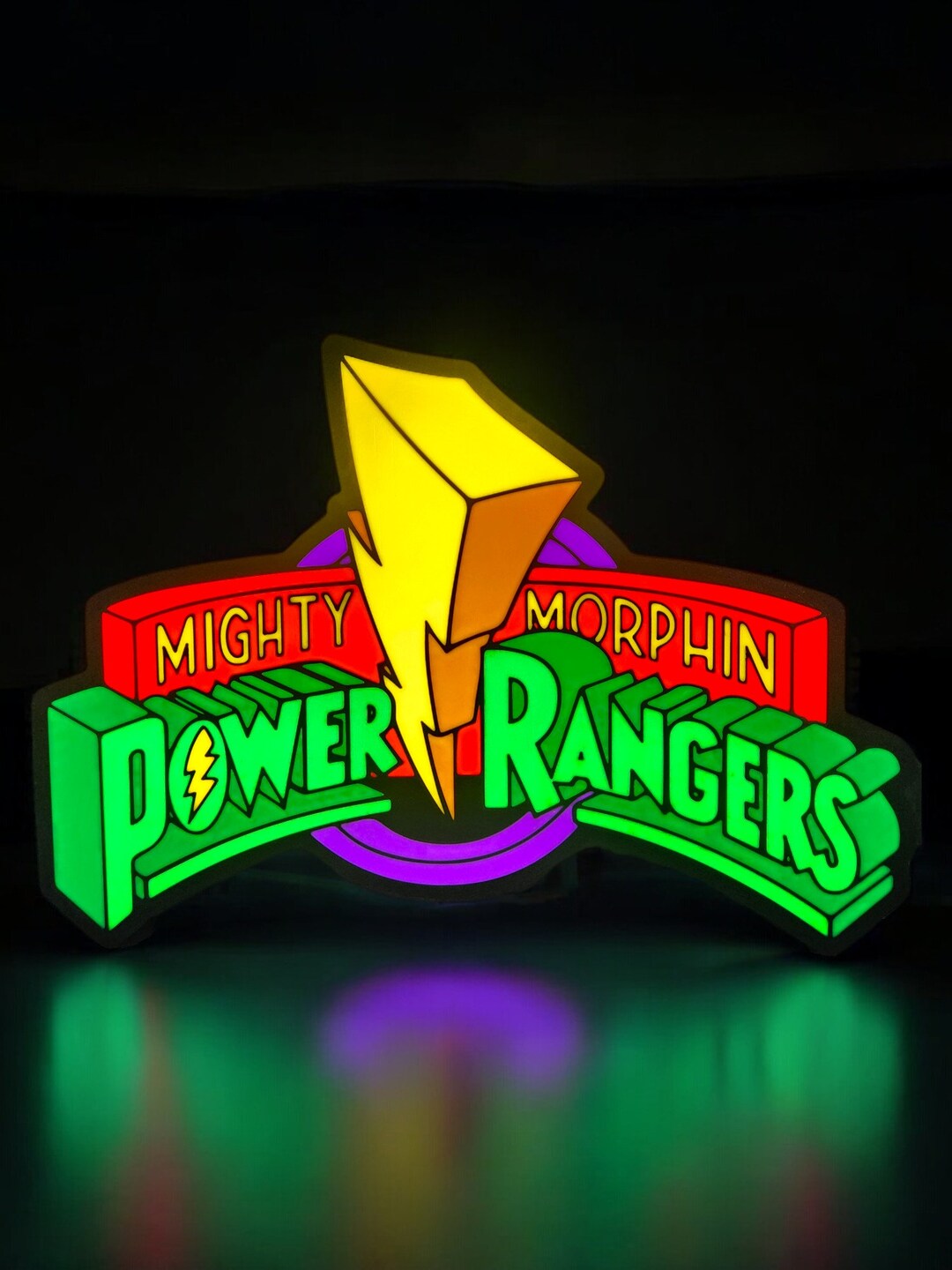 Power Rangers 3D Printed LED Lamp Fan Art Home Decor LED Lamp - Etsy