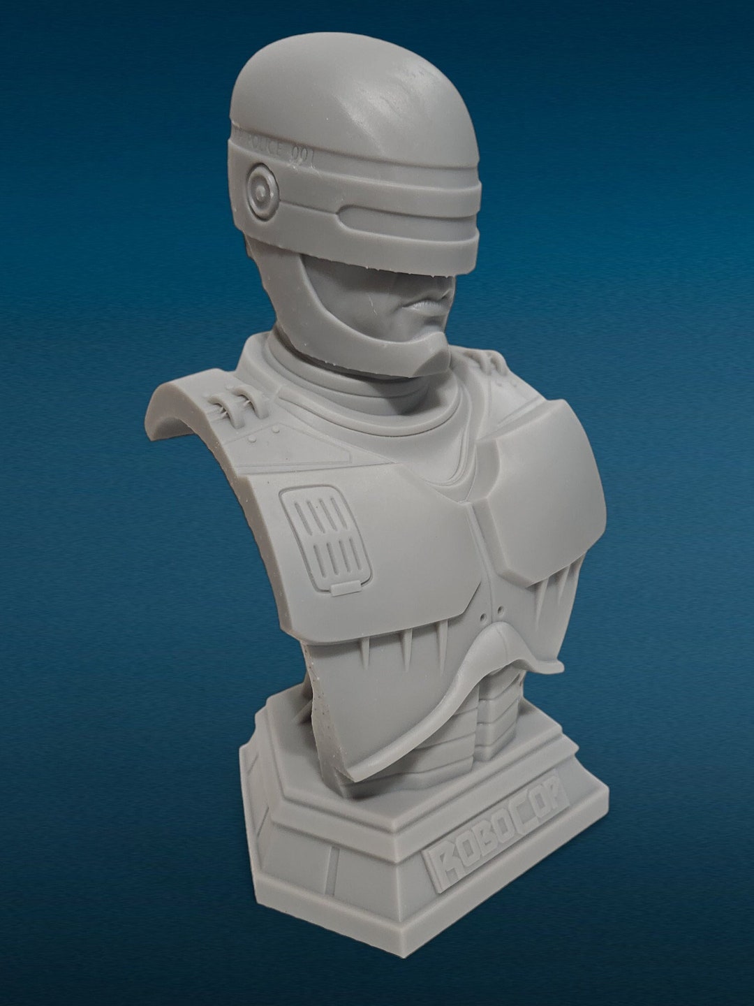 3D Resin Figurine Unpainted | Robocop Bust | Police Officer | Fan Art ...
