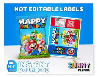 Chip Bag Super Mario Party Only DIGITAL DOWNLOAD for Chip Bag Super ...