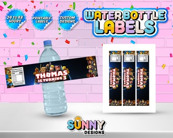 ROBLOX Water Bottle Labels PRINTABLE Roblox Birthday Party Games Video ...