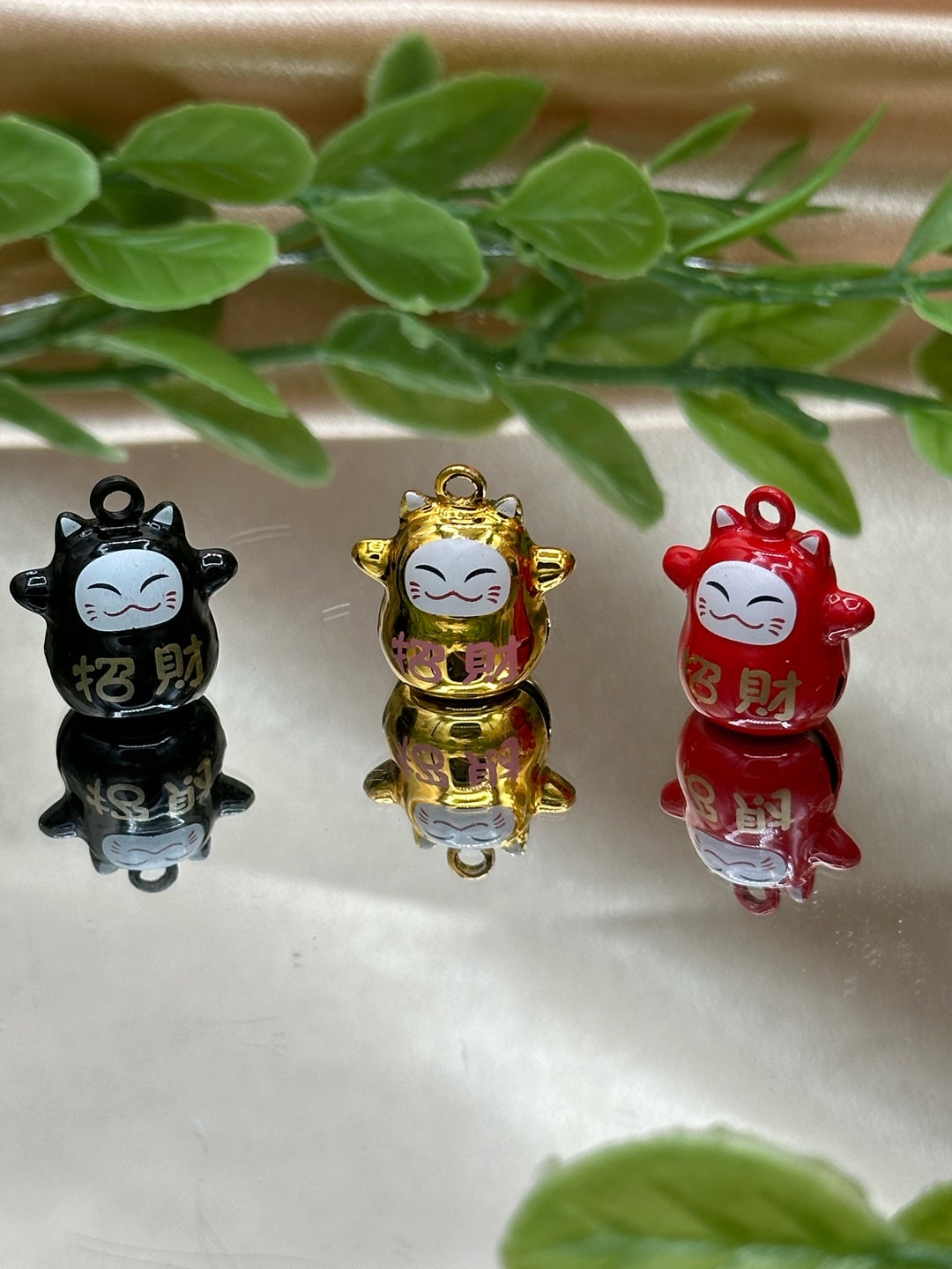 Cat Collars | Japanese Maneki Neko Cat Bell Charms | Breakaway Nylon ...