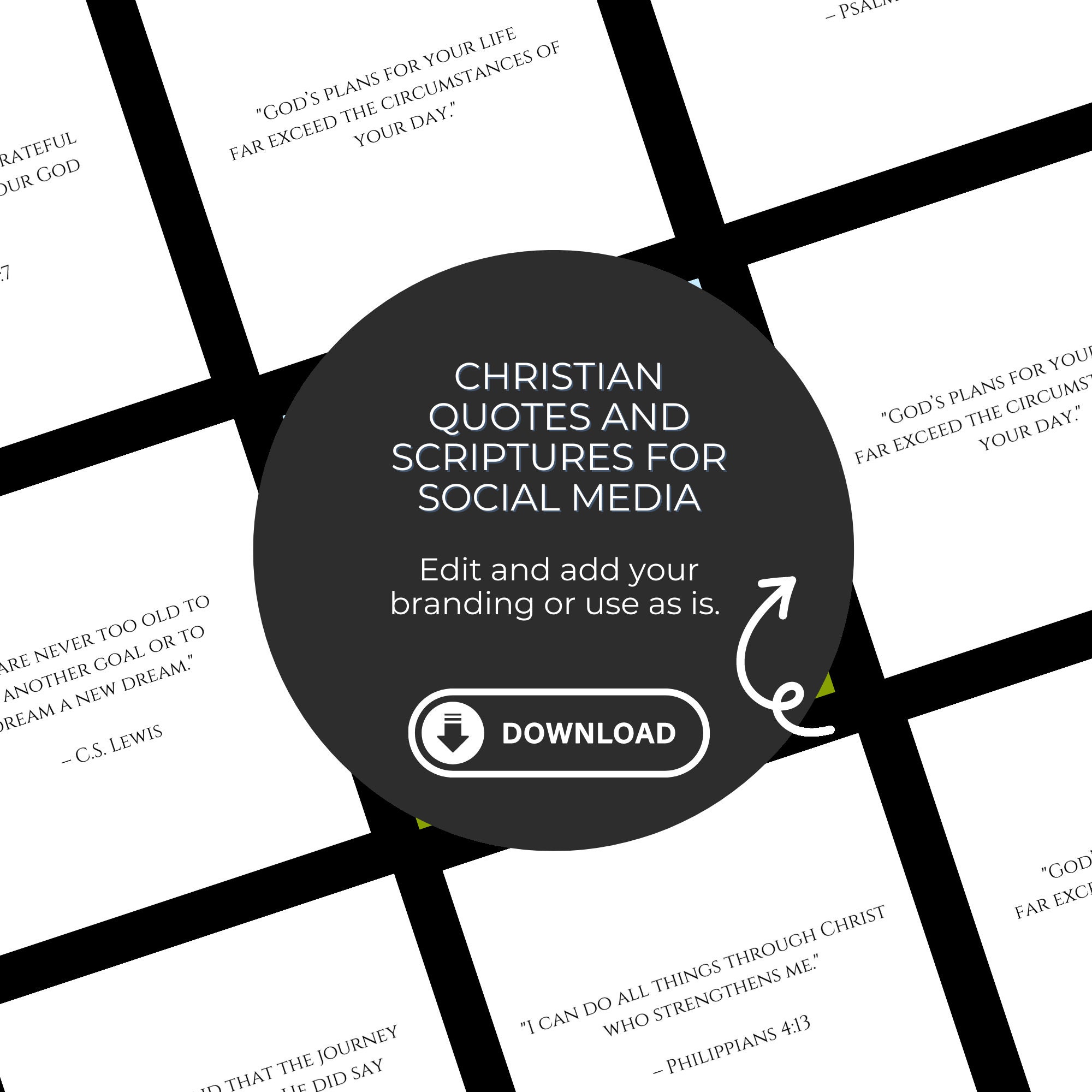 Christian Quote Pack | Christian Related Quote | Christian Quote Post ...