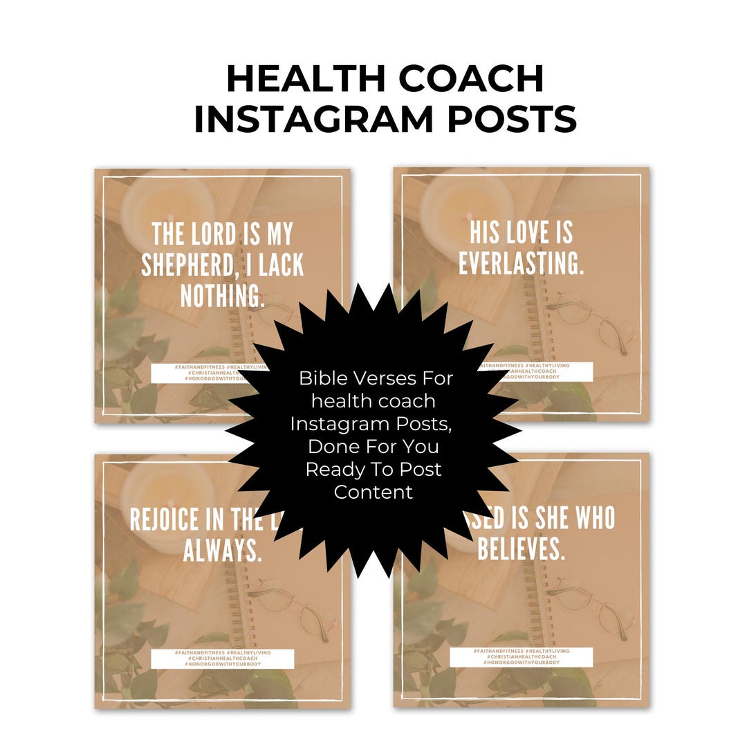 Christian Health Coach - Social Media Templates With Bible Verses ...
