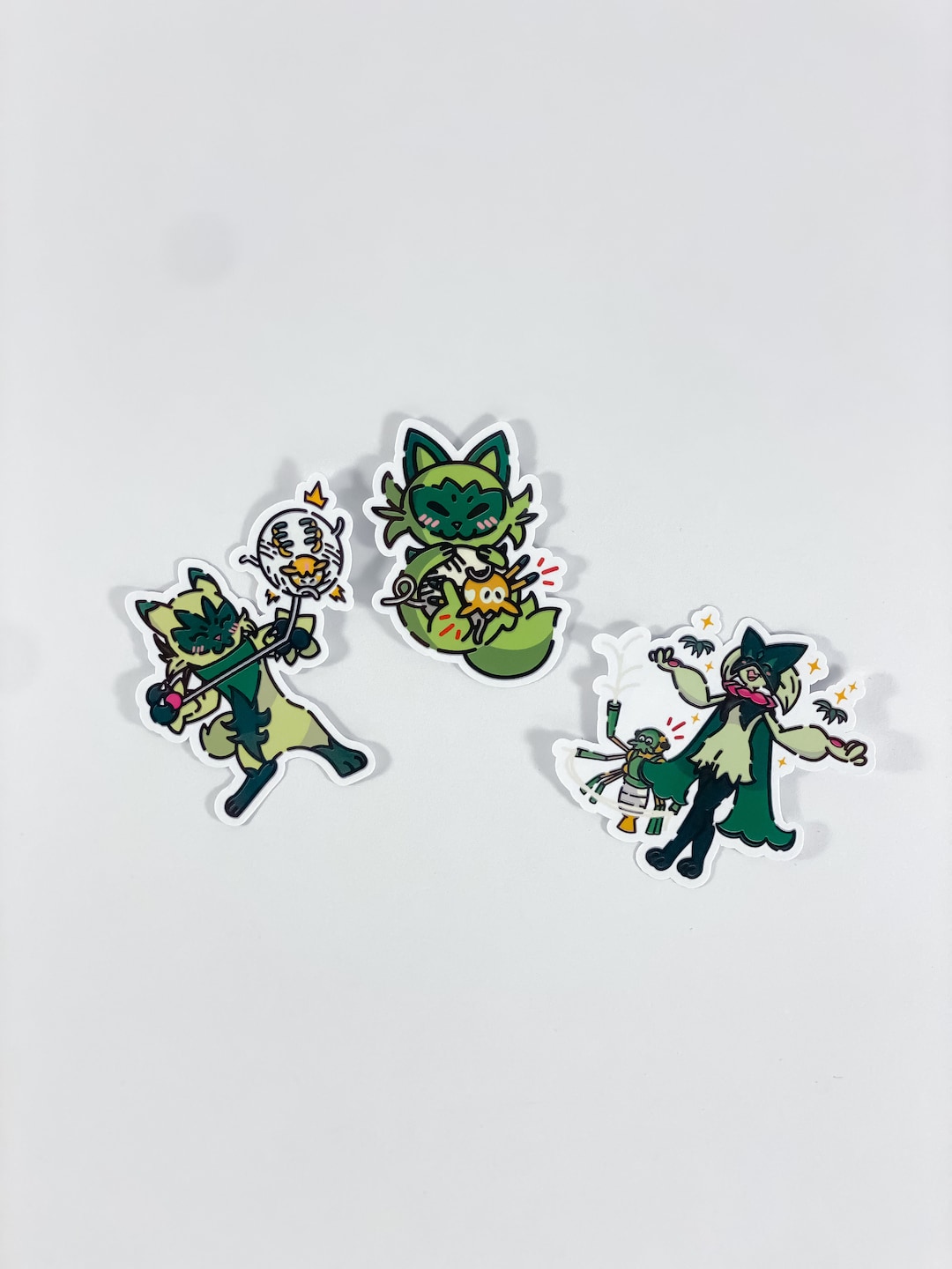Grass Type Evolution Trio Sticker Pack - Etsy