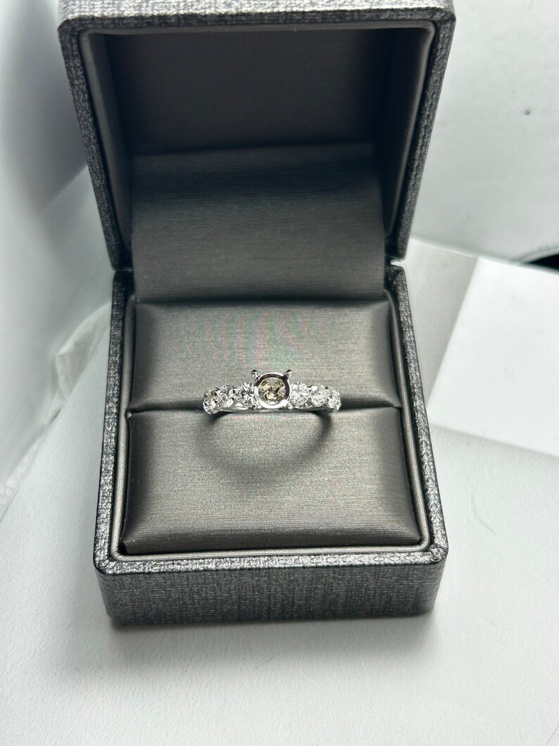 Semi-mounted Diamond Engagement Ring Without Center Stone - Etsy