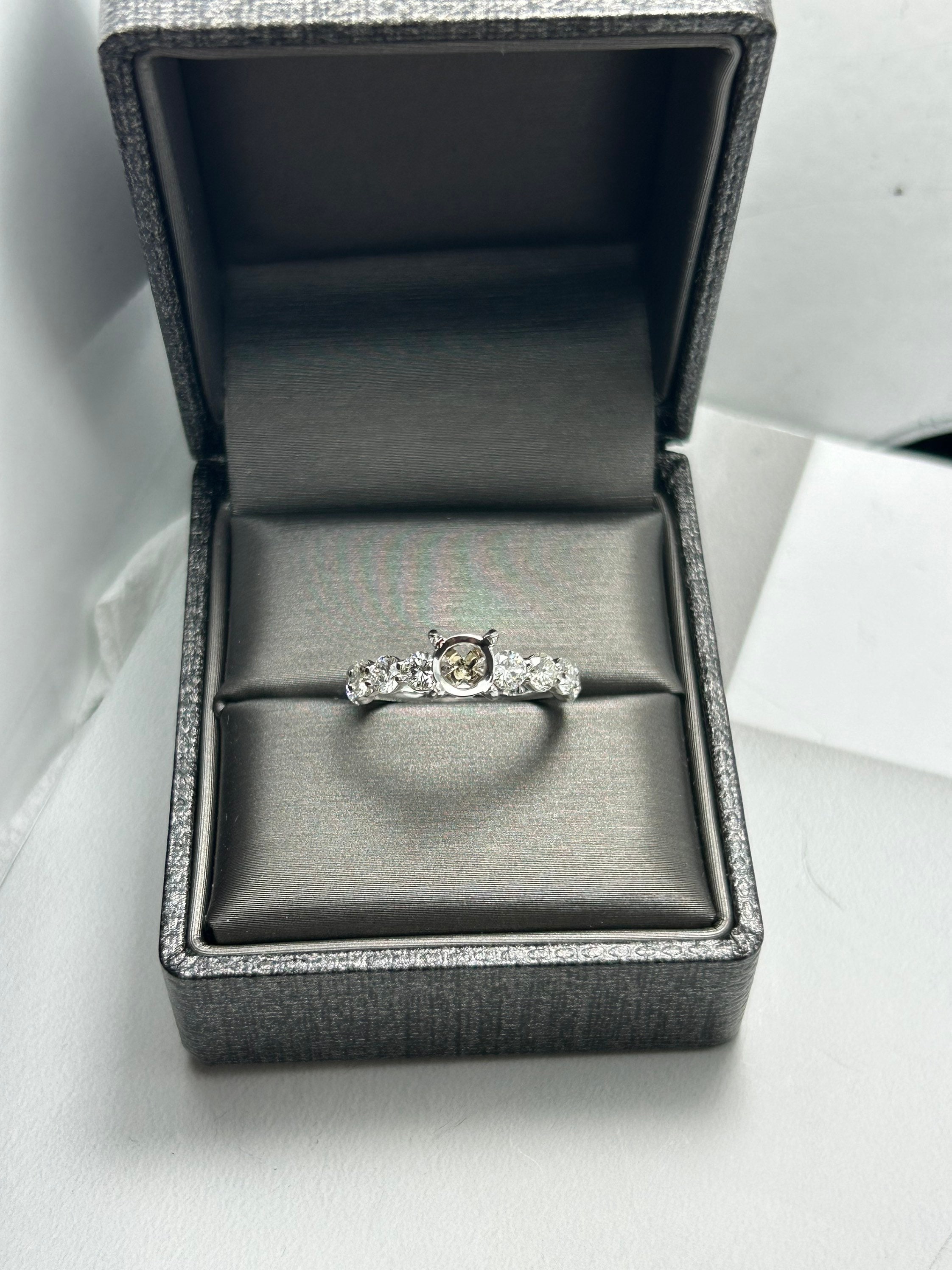 Semi-mounted Diamond Engagement Ring Without Center Stone - Etsy