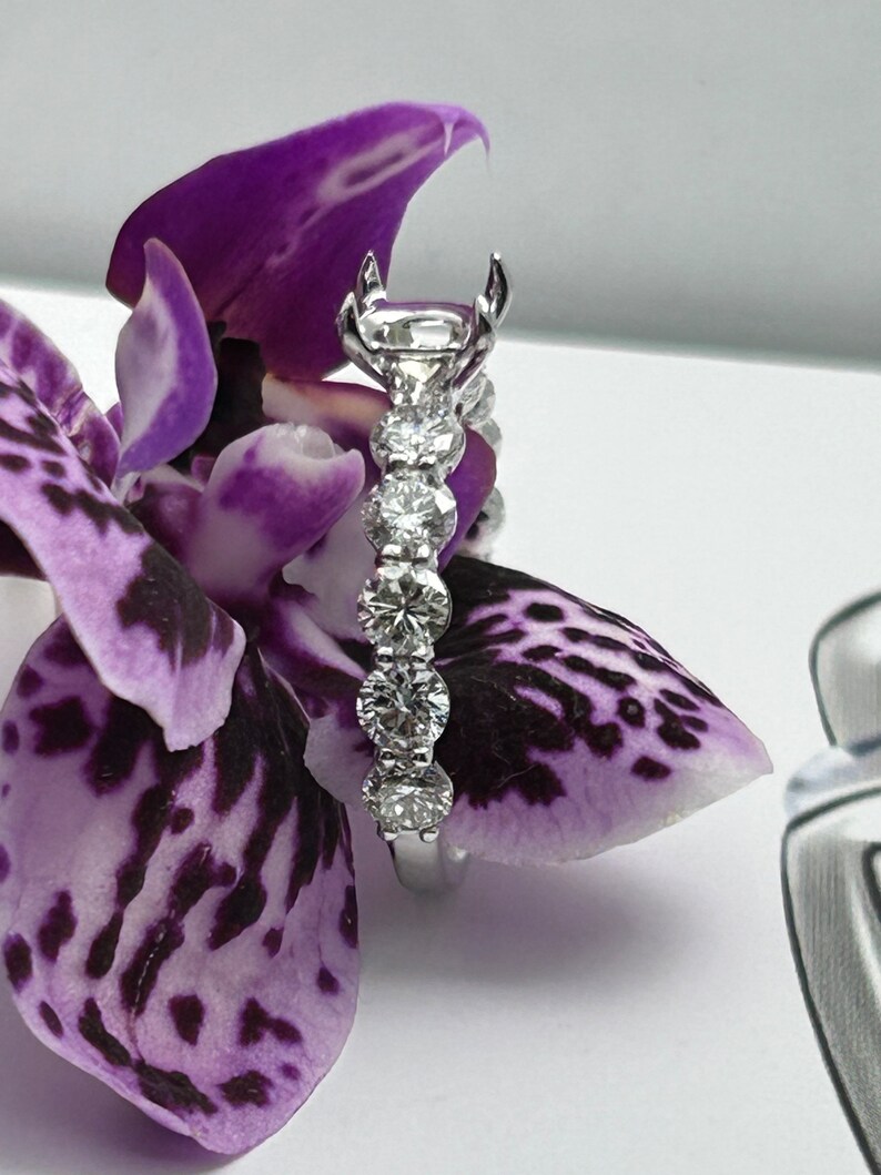 Semi-mounted Diamond Engagement Ring Without Center Stone - Etsy