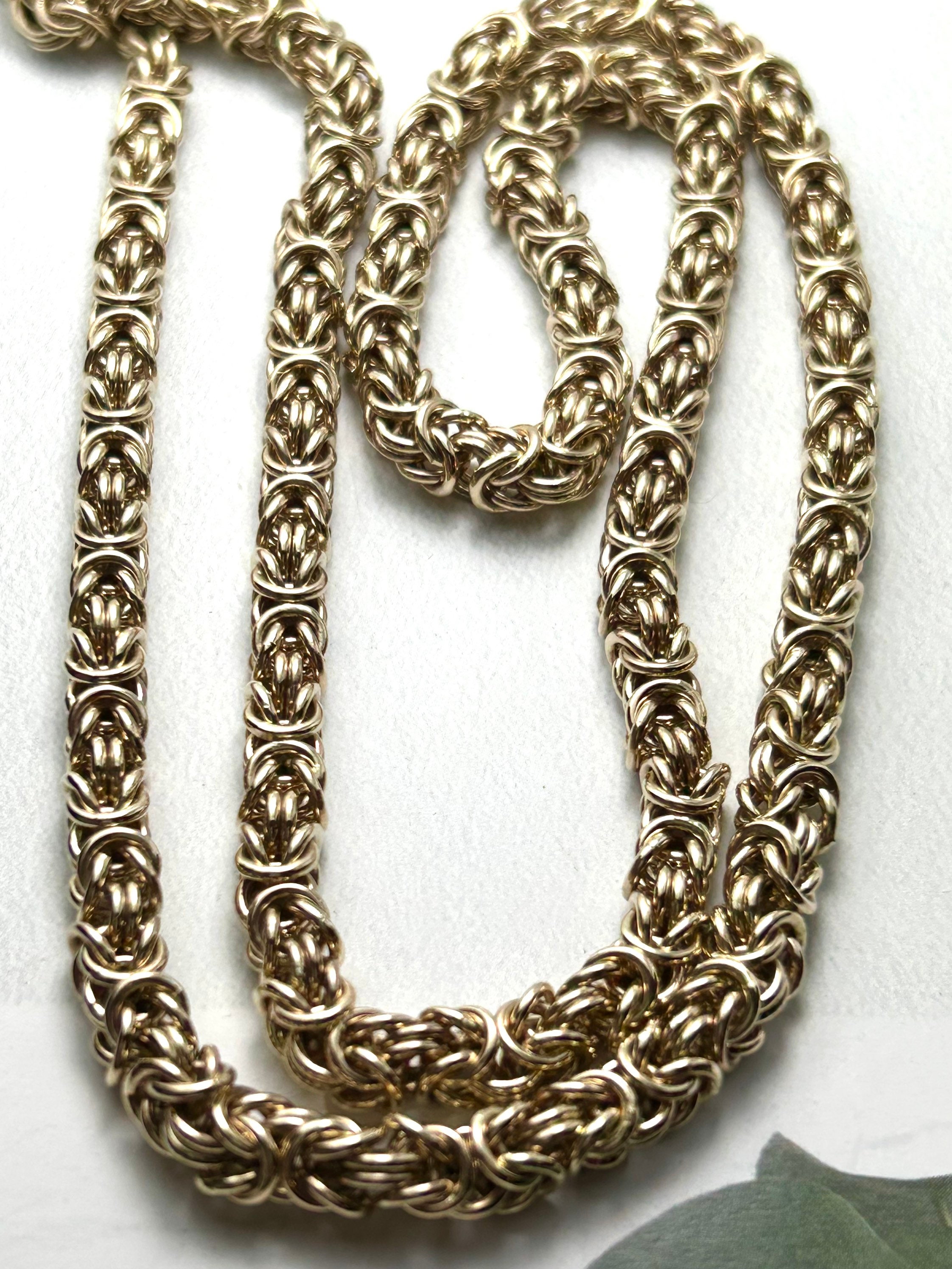 Handmade Byzantine Chain 14k or 18k Solid Gold. - Etsy