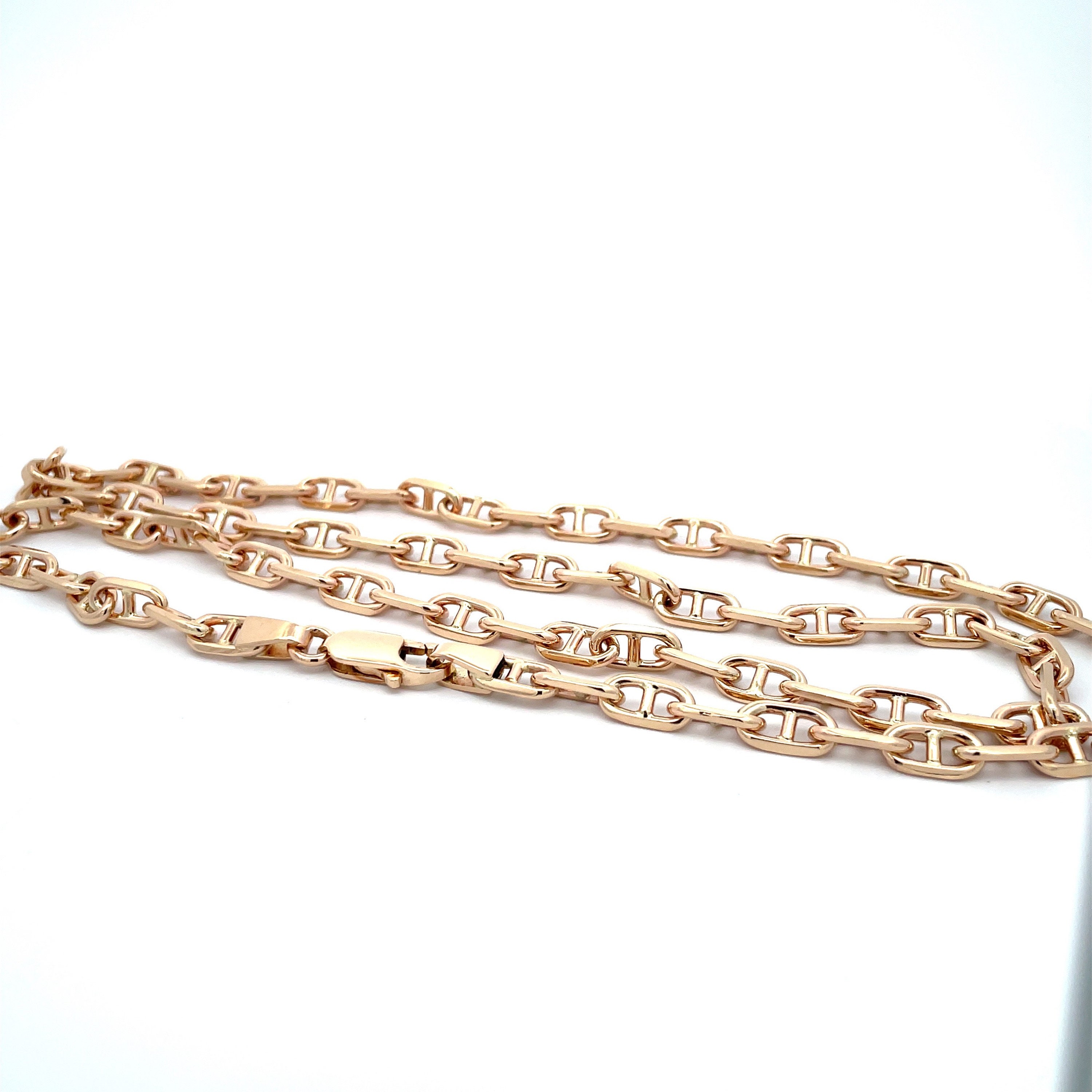 Handmade Solid Gold Anchor Chain - Etsy