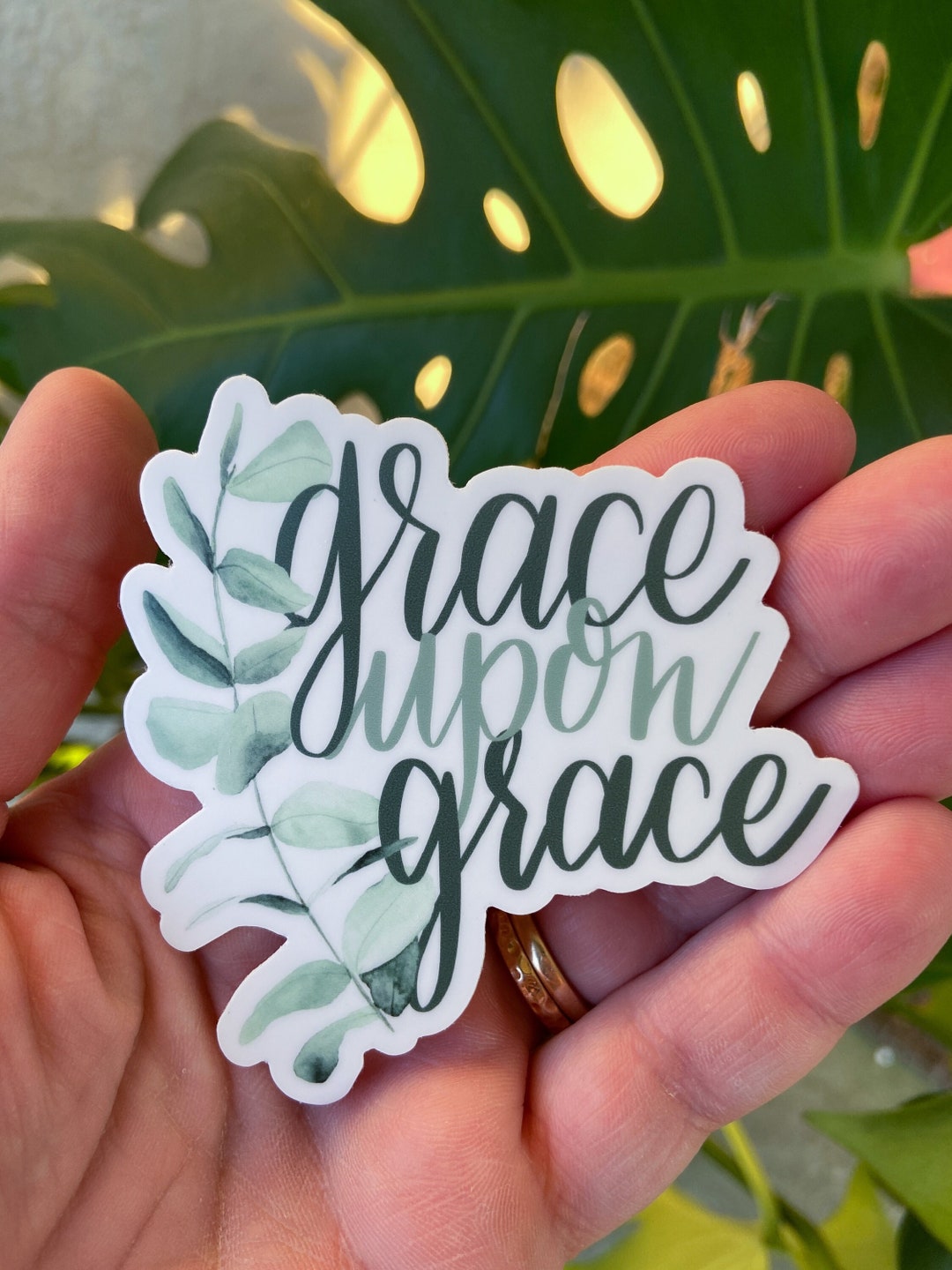 Grace Upon Grace Vinyl Sticker - Christian Scripture Sticker, Christian ...