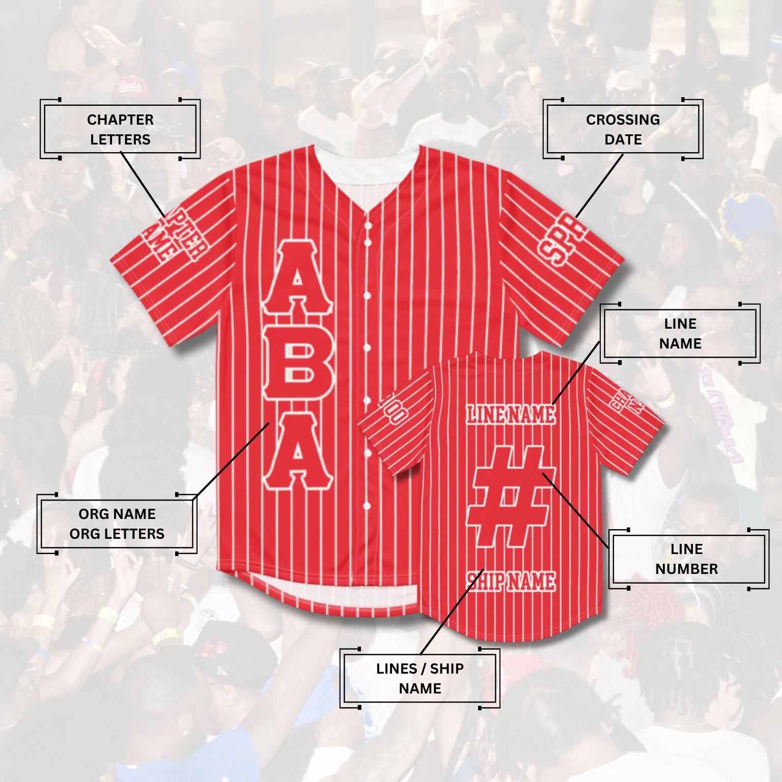 Custom Fraternity and Sorority Baseball Jersey – Greek Letters, Colors ...