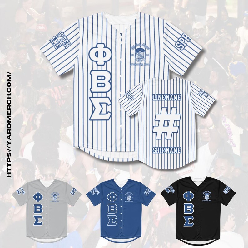 Phi Beta Sigma Sublimated Baseball Jersey – Personalized Greek Apparel ...